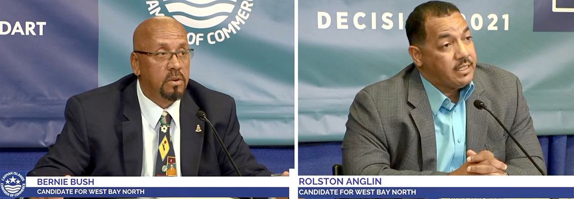 BERNIE AND ROLSTON SPAR OVER WEST BAY NORTH