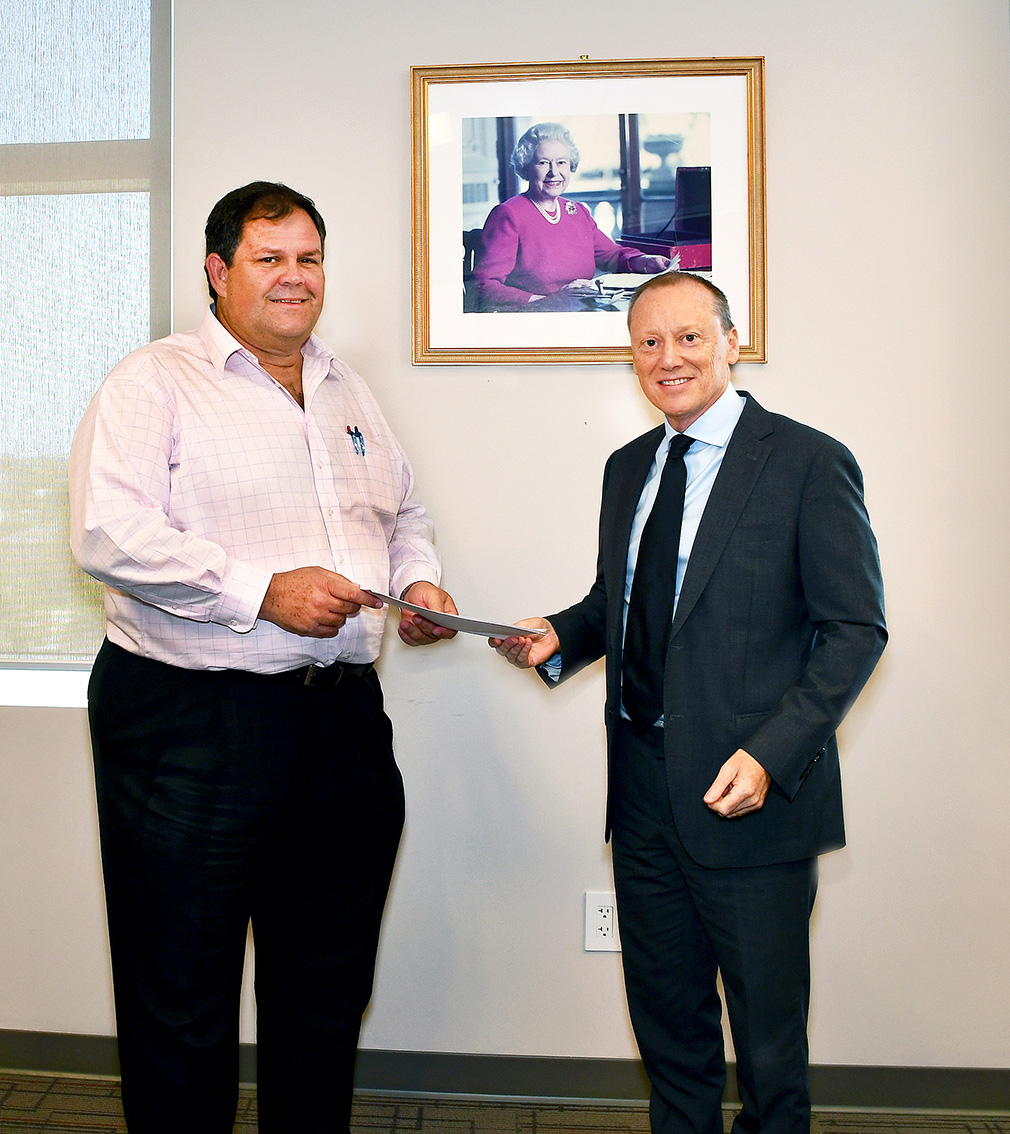 Elected Candidate Mr. Wayne Panton Meets Governor