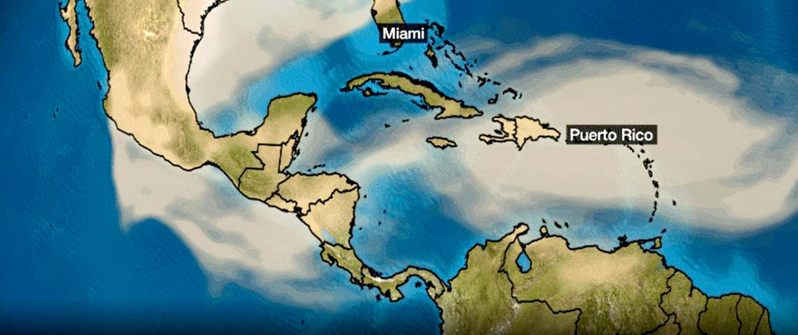 Cayman monitors Sahara dust and volcanic ash
