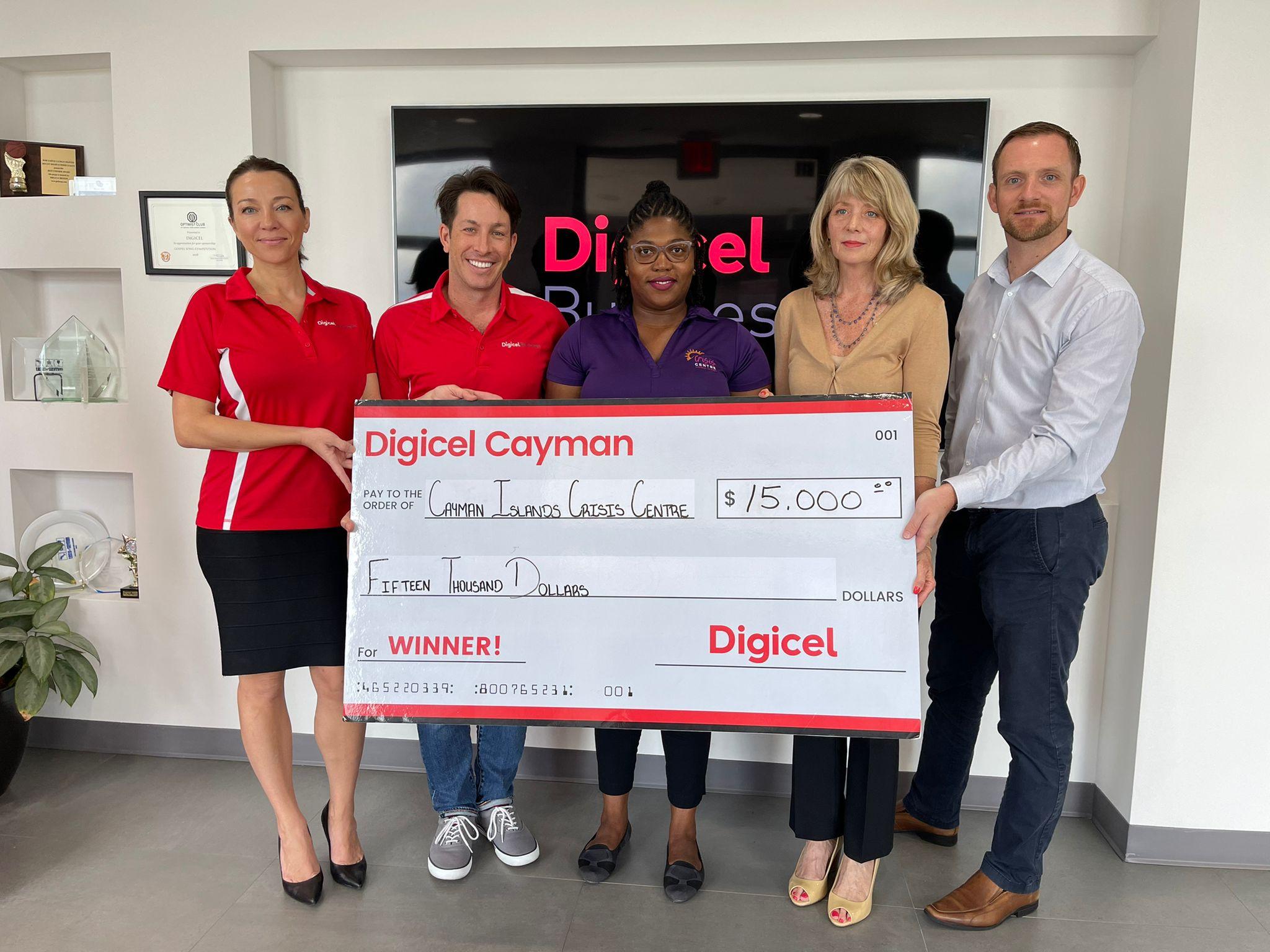 Digicel Business raises $15,000.00 for Cayman Islands Crisis Centre