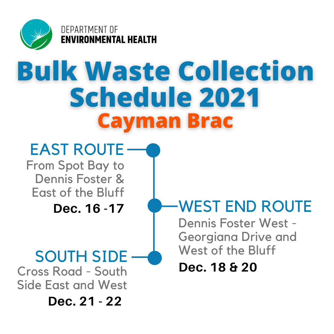 DEH announces Annual Bulk Waste for Cayman Brac