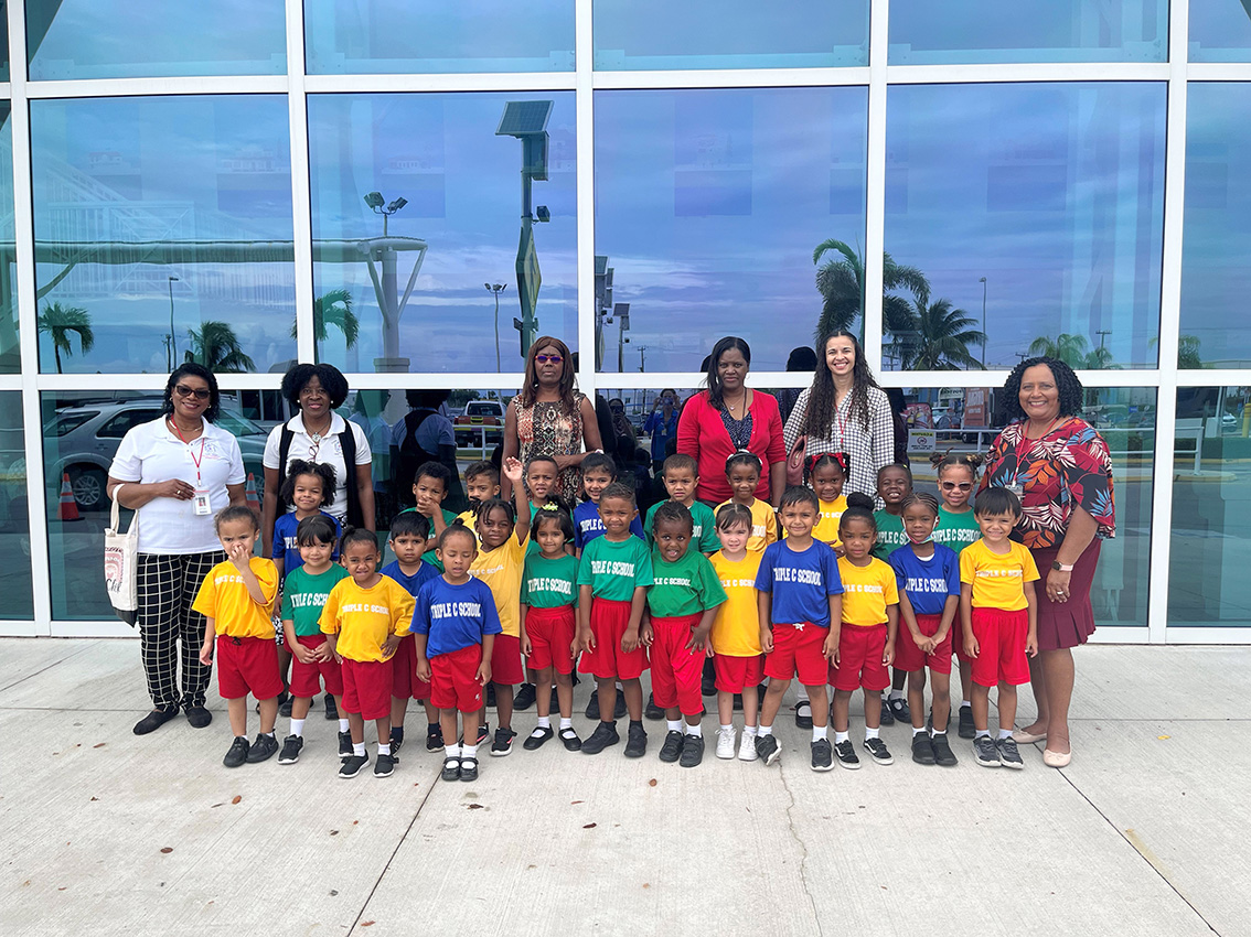 Triple C School Students Tour Airport Terminal
