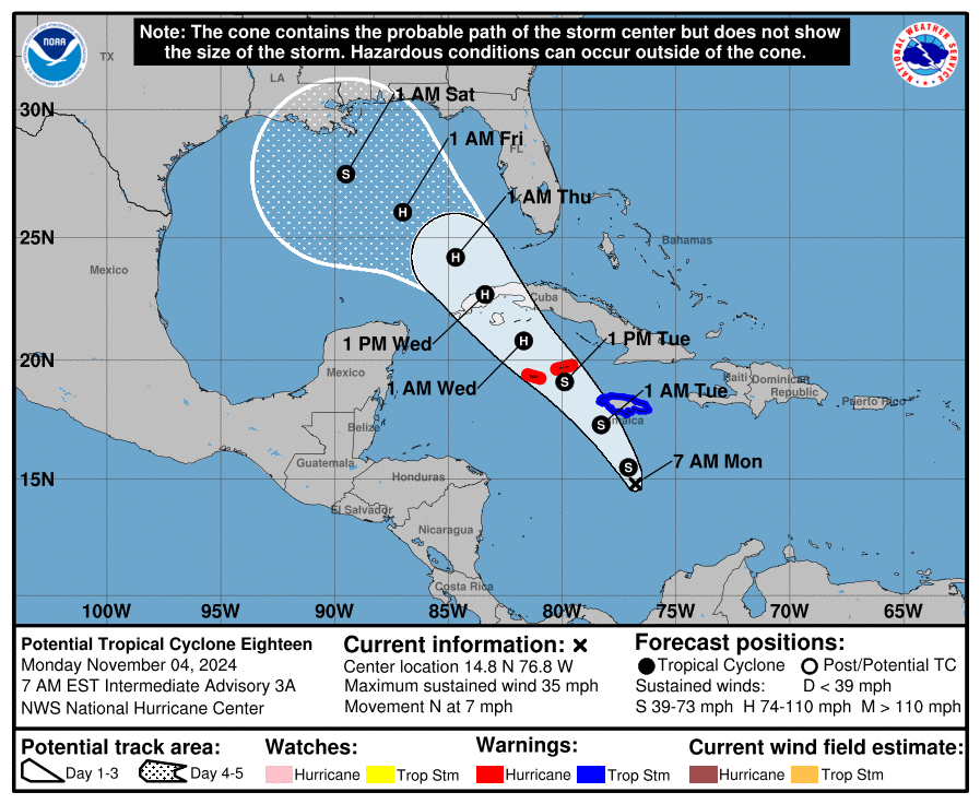 Cayman Islands Placed Under Hurricane Warning